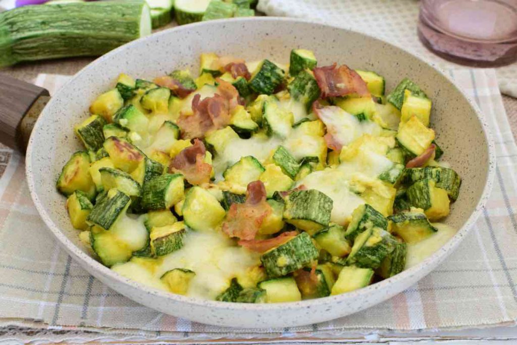 Courgettes au bacon et au fromage