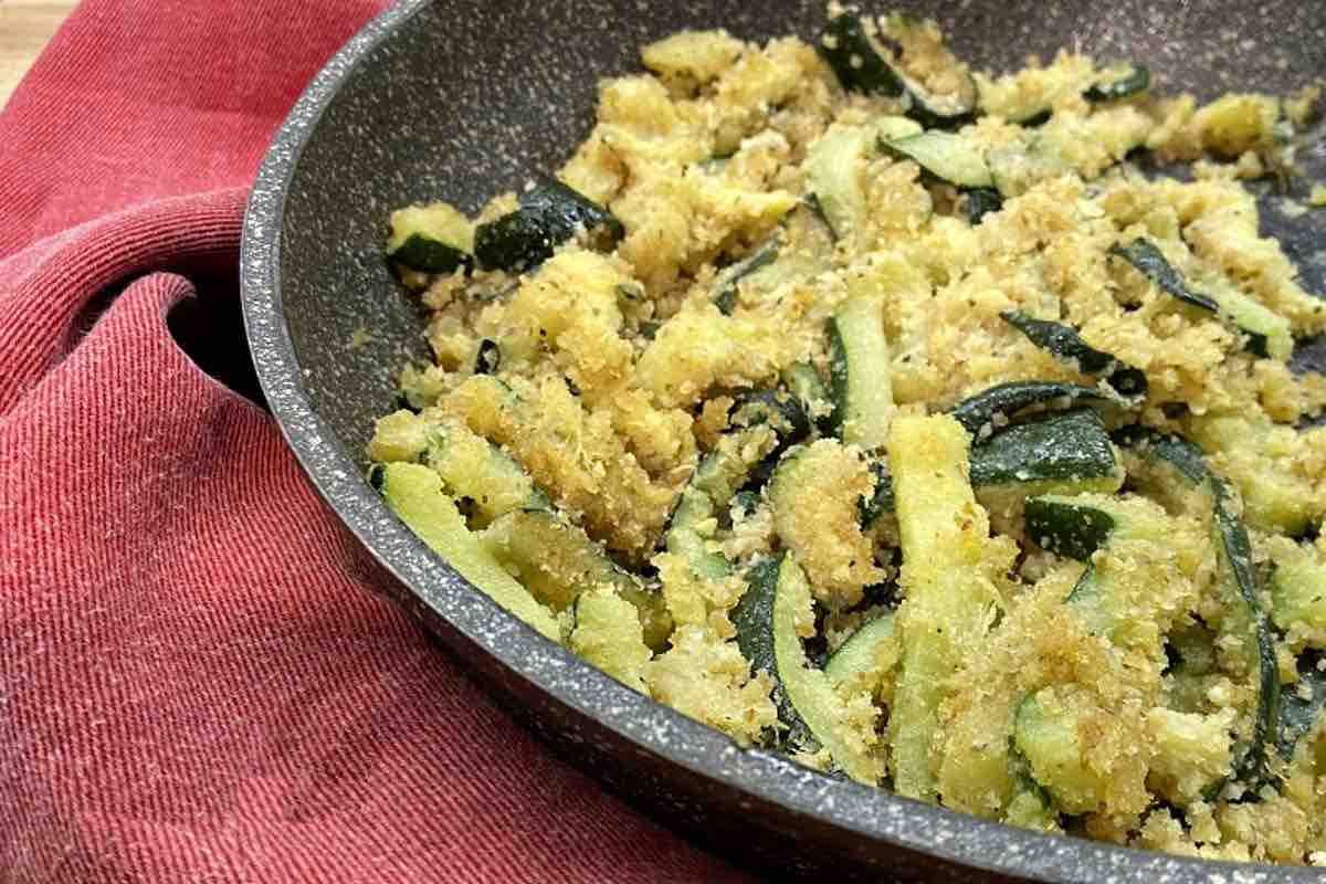 Courgettes poêlées à la panure savoureuse
