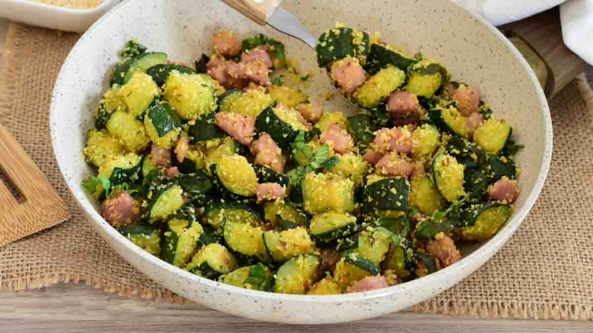 Courgettes poêlées au jambon très délicieuses