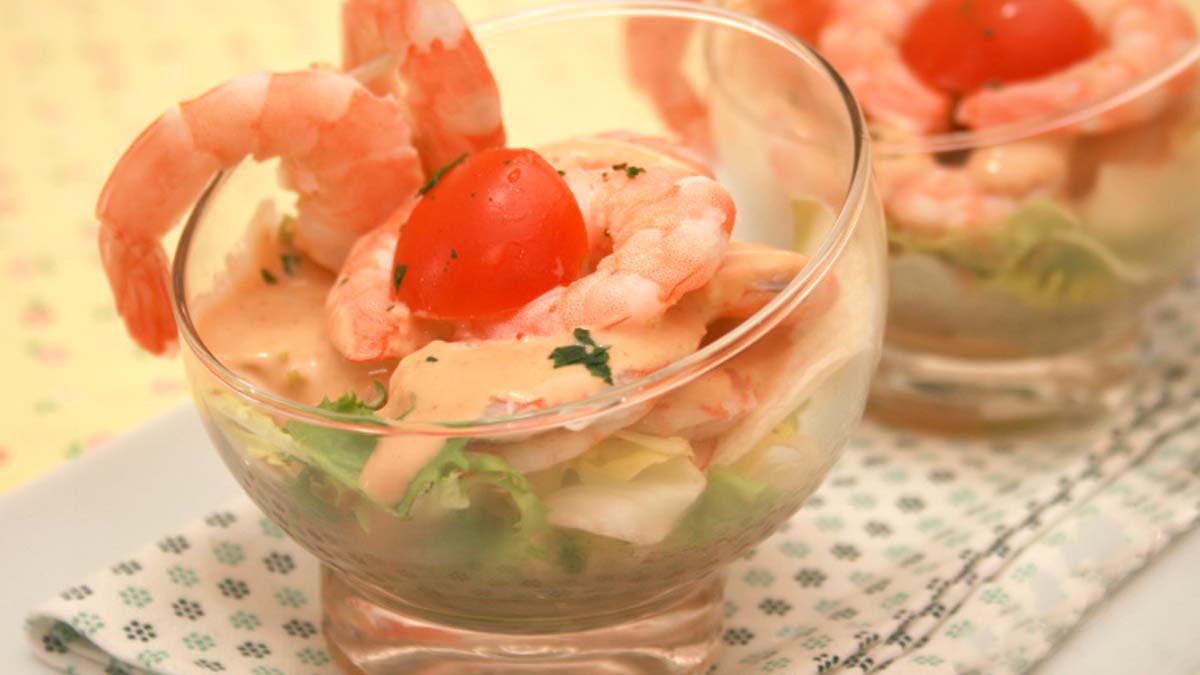 Crevettes à la sauce rose simples et savoureuses
