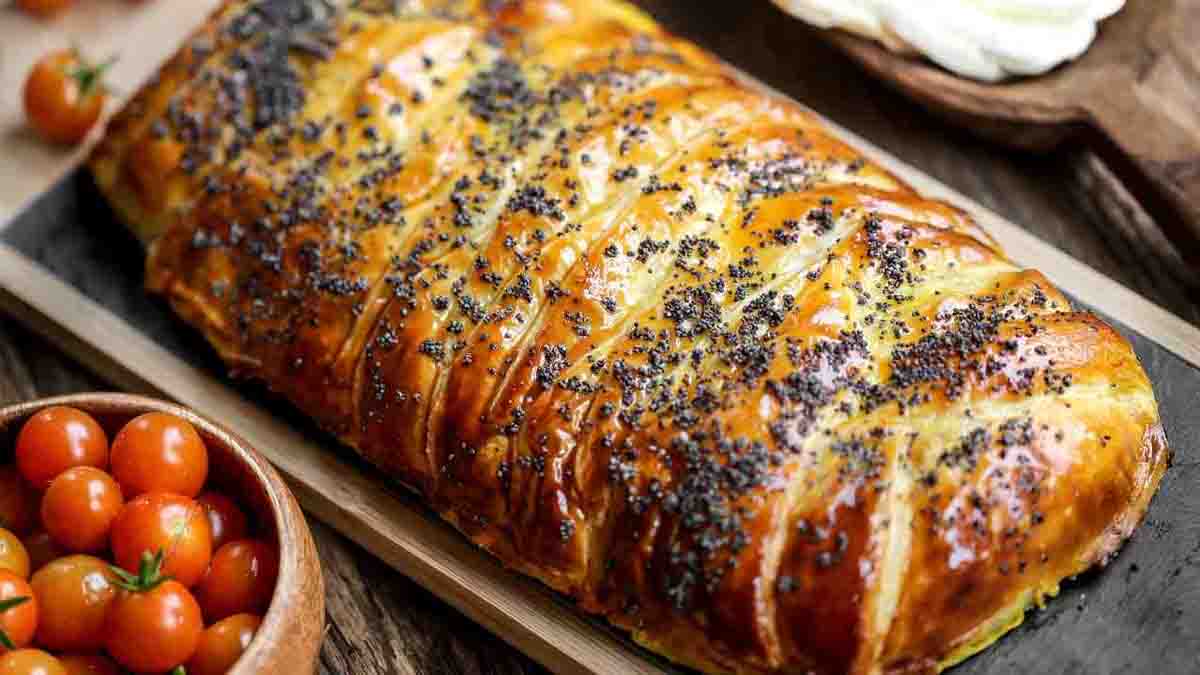 Tresse feuilletée aux tomates et au fromage fabuleuse