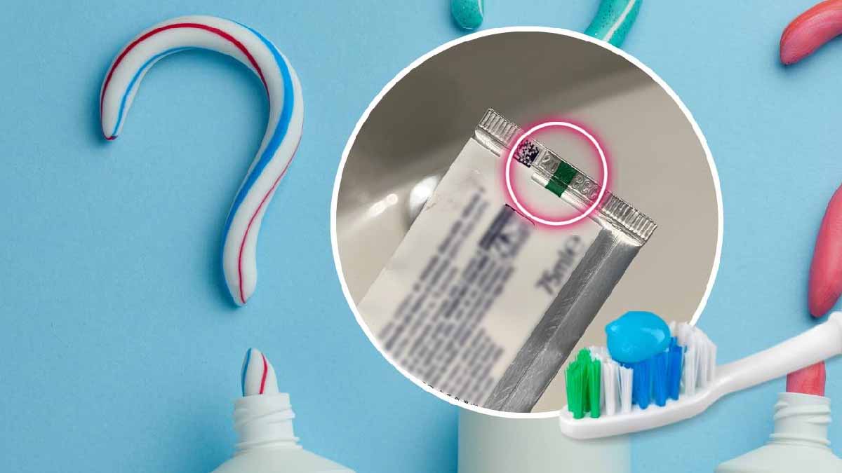 Dentifrice : avez-vous remarqué cette barre colorée ? C’est un indice ...