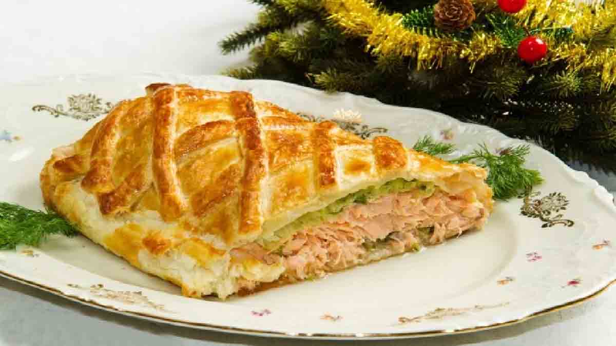 Strudel au saumon et aux légumes: une entrée succulente et élégante