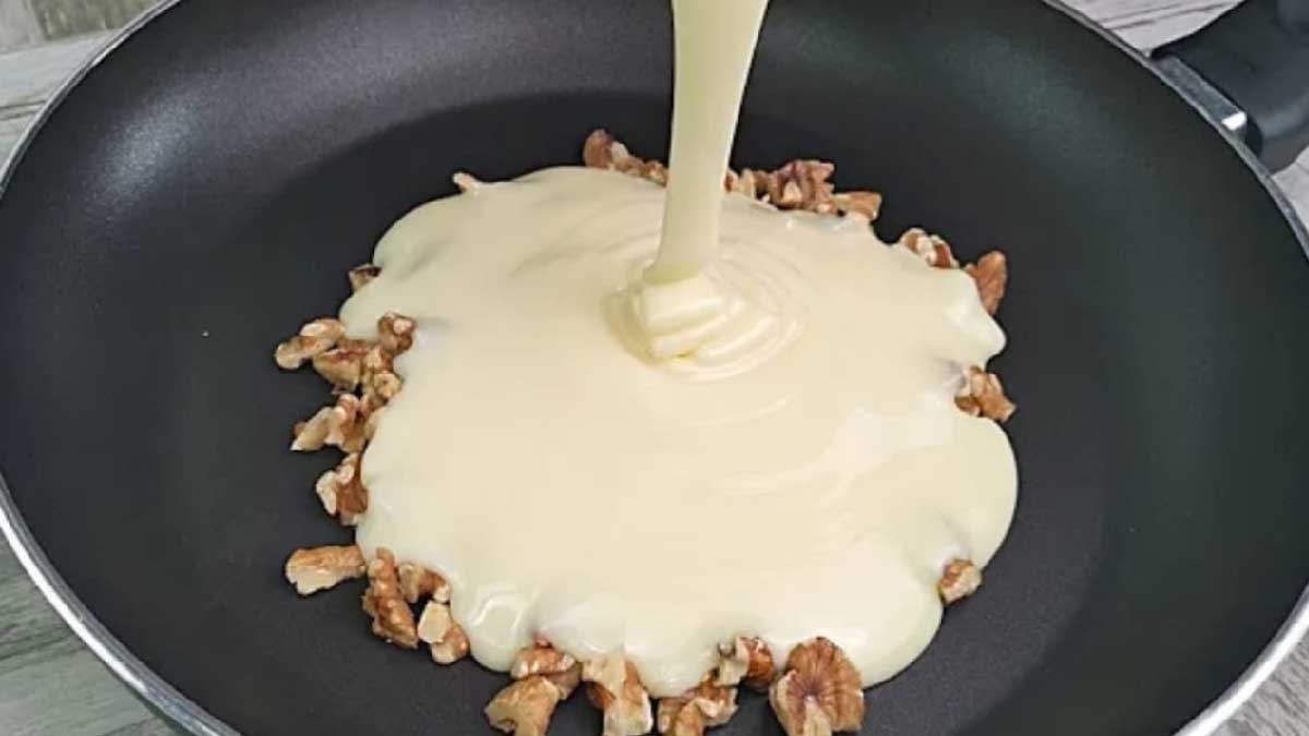 Mélangez les noix avec le lait concentré et vous aurez un dessert ...
