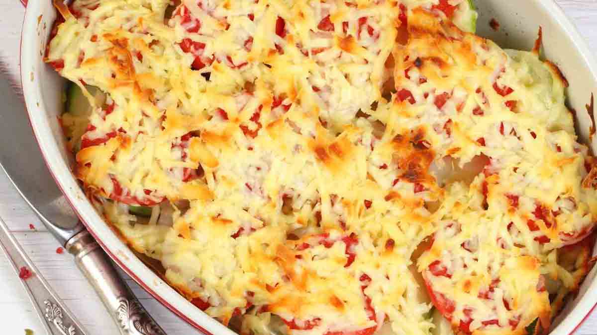 Flan de courgettes aux tomates cerises: un plat filandreux et copieux ...